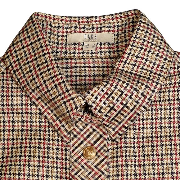 Daks | Dresses | Nwt Daks House Check Wool Shirts Dress Us4 | Poshmark